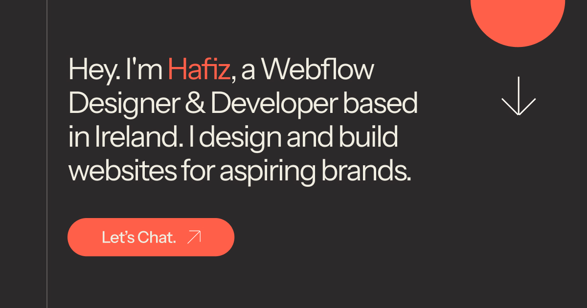 Let's Talk with Hafiz Manzoor | Webflow Developer in Ireland